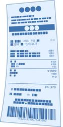 Blue color various types of shopping receipt Vector Image