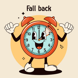 Daylight saving time ends 2023 fall back concept Vector Image