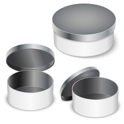 Blank round box template for your package design Vector Image