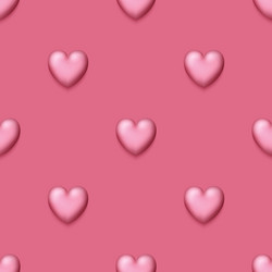 Seamless aesthetic pattern with cute hearts Vector Image