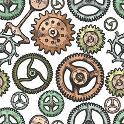 Template with different gears Royalty Free Vector Image