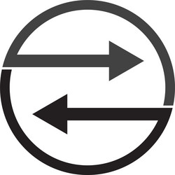 Symbol bidirectional arrows data transfer Vector Image