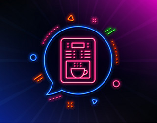 Coffee maker line icon vending machine sign make Vector Image