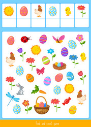 Easter count and find Royalty Free Vector Image
