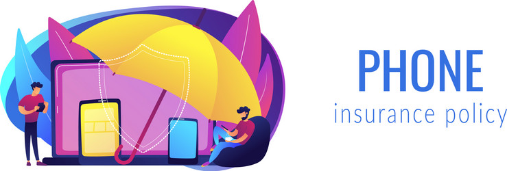 Electronic device insurance concept Royalty Free Vector