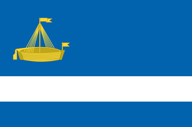 Flag tyumen oblast in russian federation Vector Image
