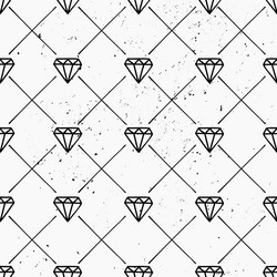 Diamonds seamless pattern repeat jewelry Vector Image