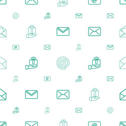 Receive icons pattern seamless white background Vector Image