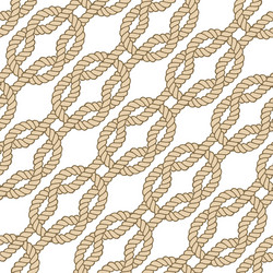 Endless nautical rope pattern hand drawn Vector Image