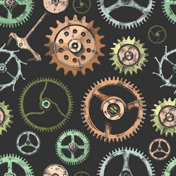 Template with different gears Royalty Free Vector Image