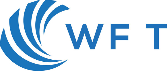 Wft letter logo design on white background Vector Image