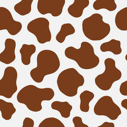 Brown cow print pattern animal seamless Royalty Free Vector