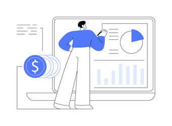 Financial management system abstract concept Vector Image