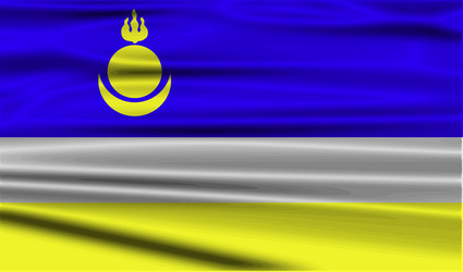 Flag of buryatia with old texture Royalty Free Vector Image