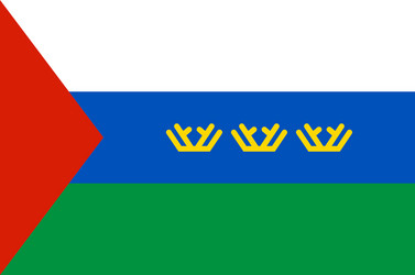 Flag tomsk in russian federation Royalty Free Vector Image