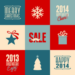 Set of christmas graphic elements Royalty Free Vector Image