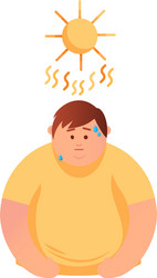 Fat Man Sweating Vector Images (89)