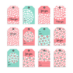 Collection of cute gift tags Royalty Free Vector Image