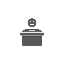 Complaint box outline icon linear style sign Vector Image