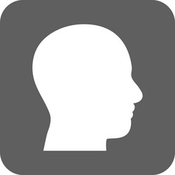 Head profile icon Royalty Free Vector Image - VectorStock