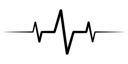 Heartbeat outline icon simple heart beat Vector Image