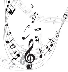Sound wave sheet music notes Royalty Free Vector Image