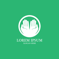 Praying hands symbol and logo Royalty Free Vector Image