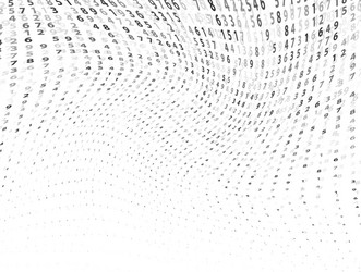 Big data concept binary matrix code artificial Vector Image