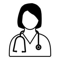 Doctor icon man with stethoscope Royalty Free Vector Image