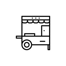 Kiosk filled outline iconcarnival and tool Vector Image