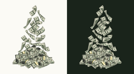 Dollar Bills Falling Vector Images (over 2,200)