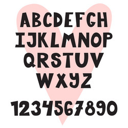 Hand drawn english alphabet font cute letters Vector Image