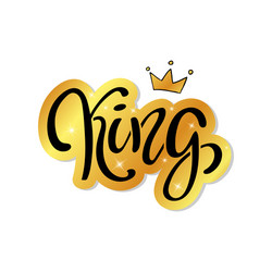 King lettering Royalty Free Vector Image - VectorStock