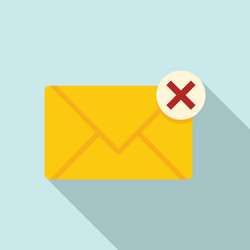 Mail blocked icon flat block email Royalty Free Vector Image