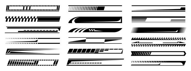 Sports racing stripes car moto boat Royalty Free Vector