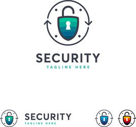 Safe cloud logo designs lock template Royalty Free Vector