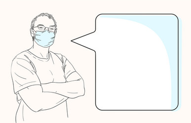 Man with arms crossed over his chest wearing Vector Image