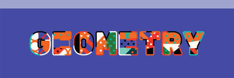 Geometry concept word art Royalty Free Vector Image