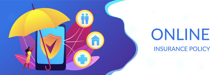 On-demand insurance concept banner header Vector Image