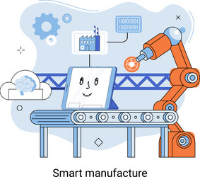Smart manufacture concept modern innovative Vector Image