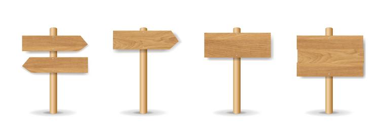 White signs mocup collection isolated white Vector Image