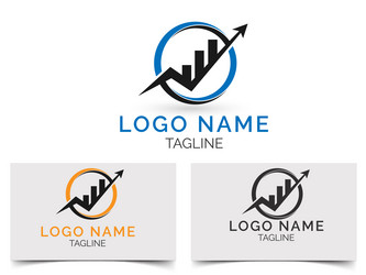 Financial logo design level logo business real Vector Image