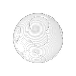 3d sphere wireframe planet earth model spherical Vector Image