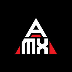Amx triangle letter logo design Royalty Free Vector Image