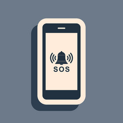Sos call icon isolated 911 emergency help Vector Image