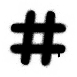 Various color hashtags isolated Royalty Free Vector Image