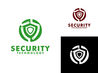 Simple shield flat logo template shielding icon Vector Image