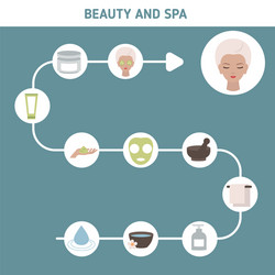 Beauty and spa salon infographics Royalty Free Vector Image
