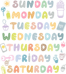 Weekdays Vector Images (over 3,700)