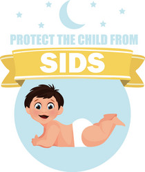 Protect child from sids for sids awareness month Vector Image